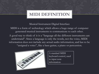 MIDI for A2 music tech students | PPTX