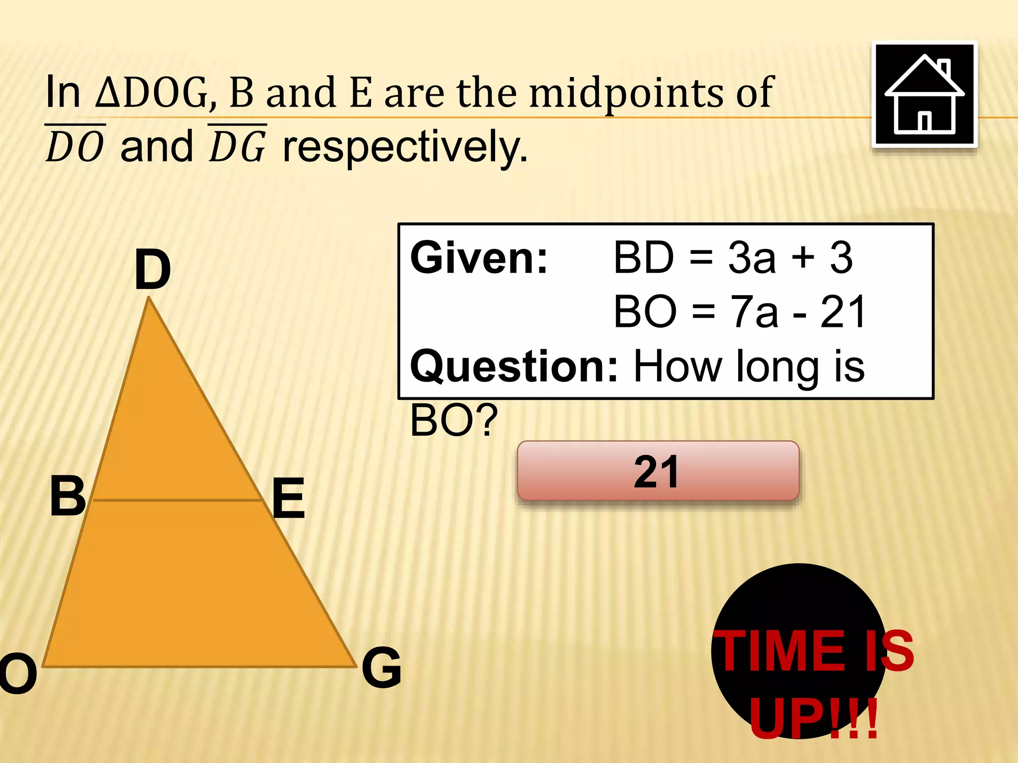 Midline theorem - Mathematics - Geometry | PPTX