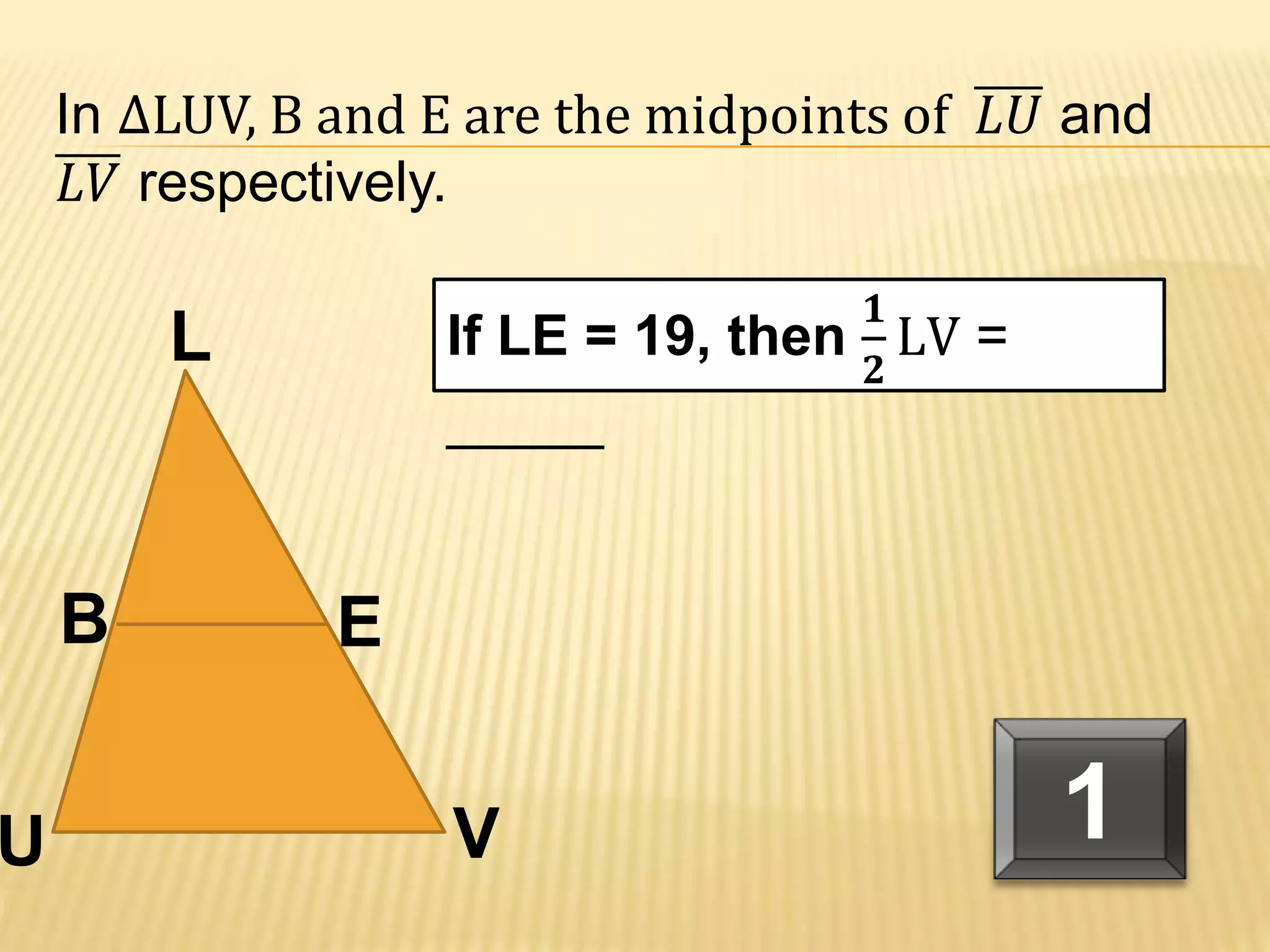 Midline theorem - Mathematics - Geometry | PPTX