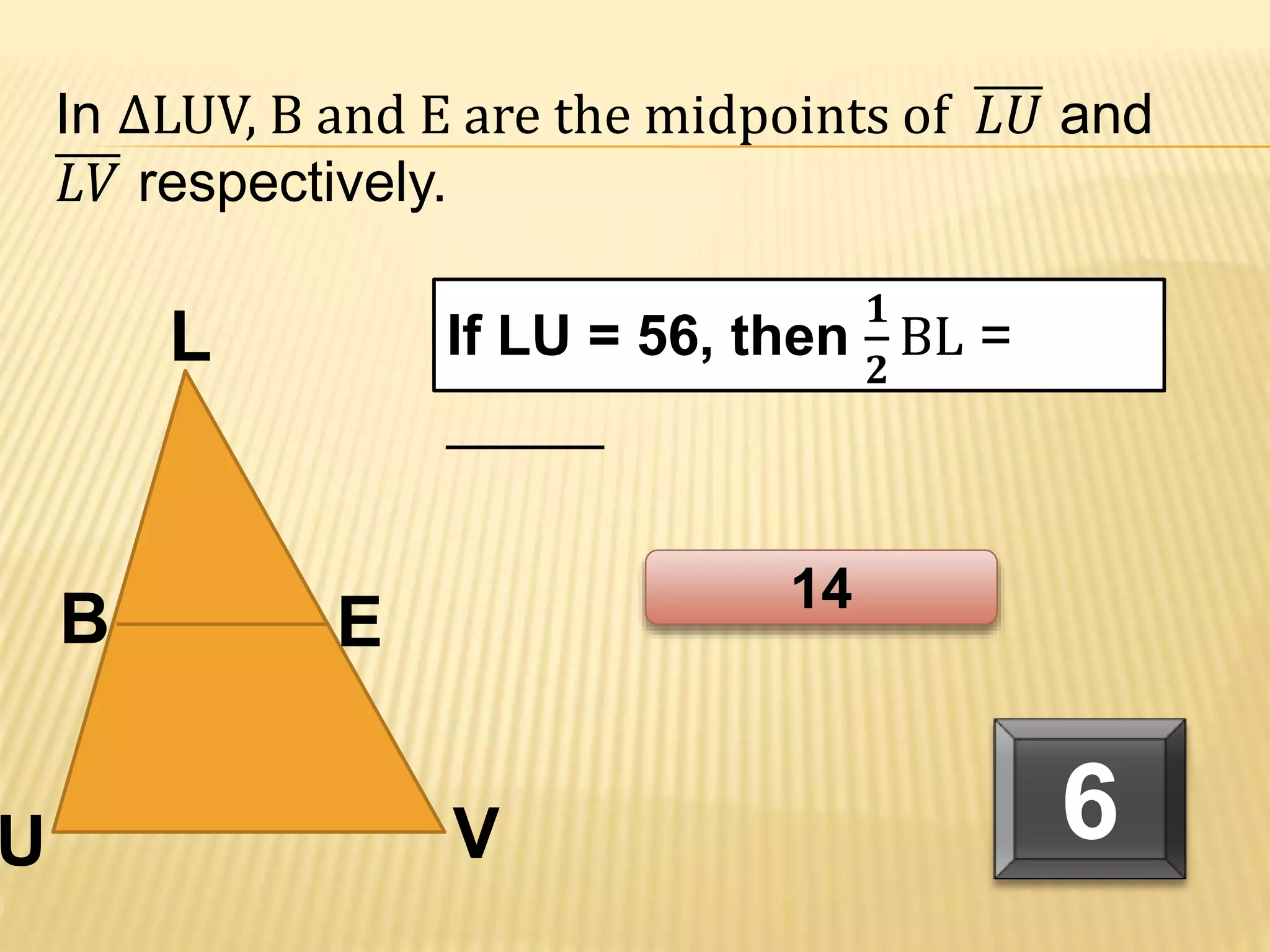 Midline theorem - Mathematics - Geometry | PPTX