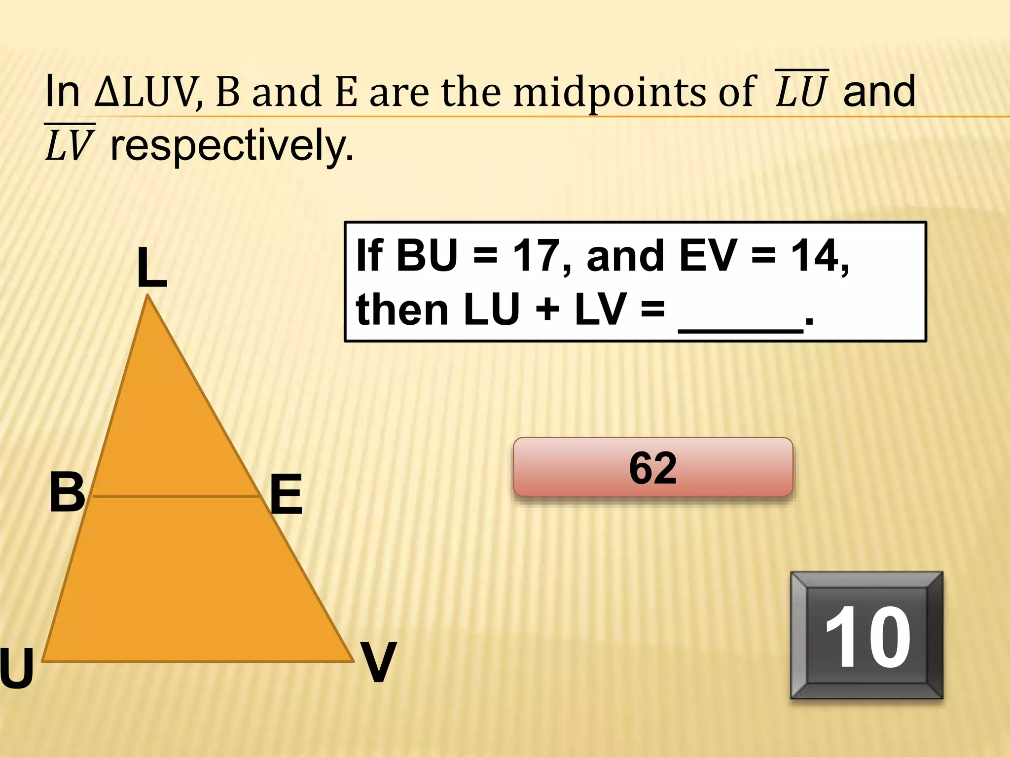 Midline theorem - Mathematics - Geometry | PPTX