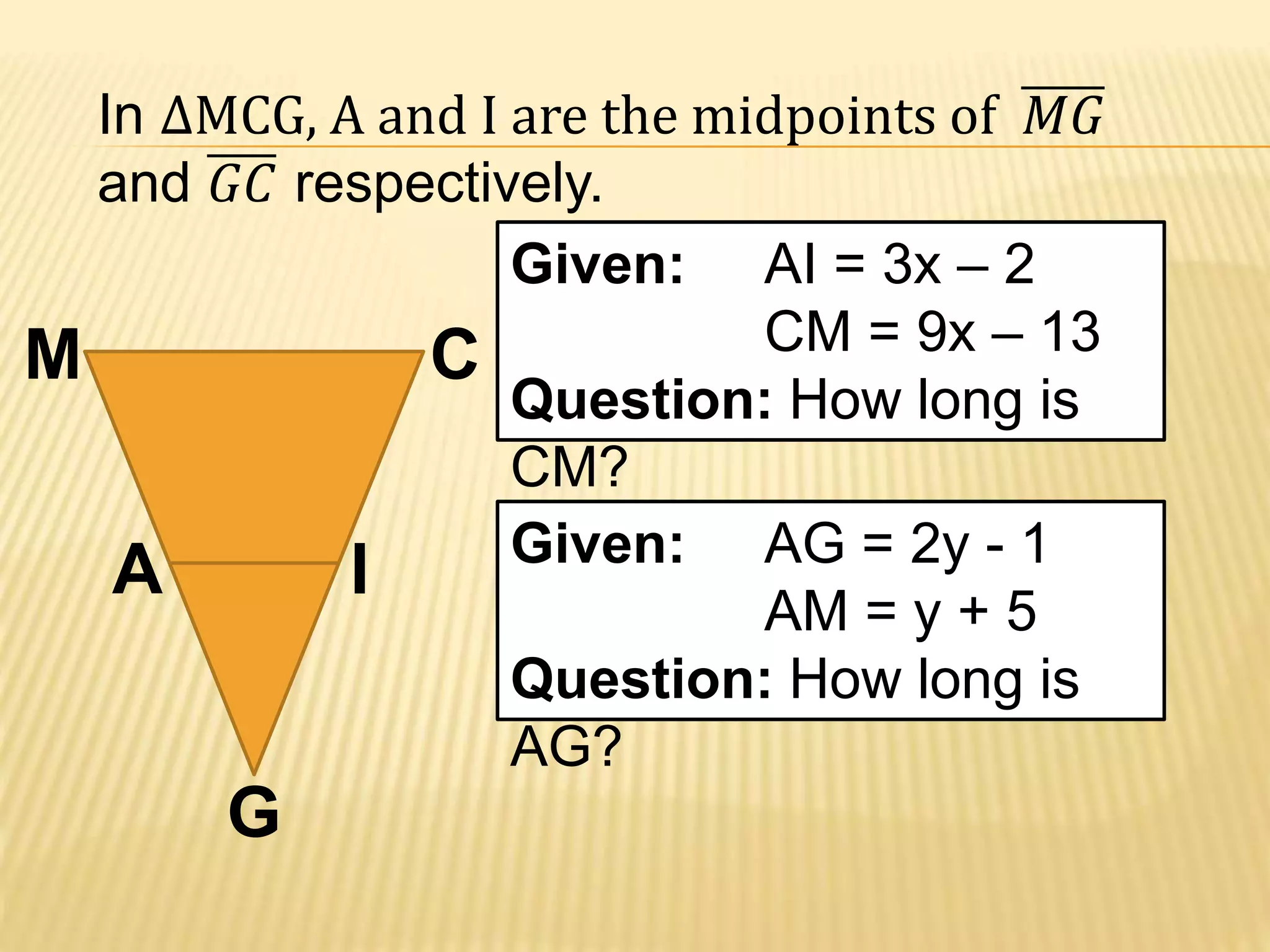 Midline theorem - Mathematics - Geometry | PPTX