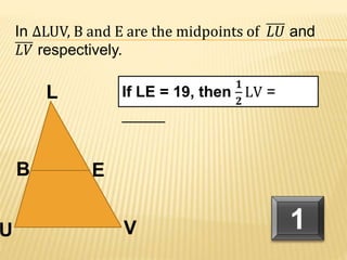 Midline theorem - Mathematics - Geometry | PPTX