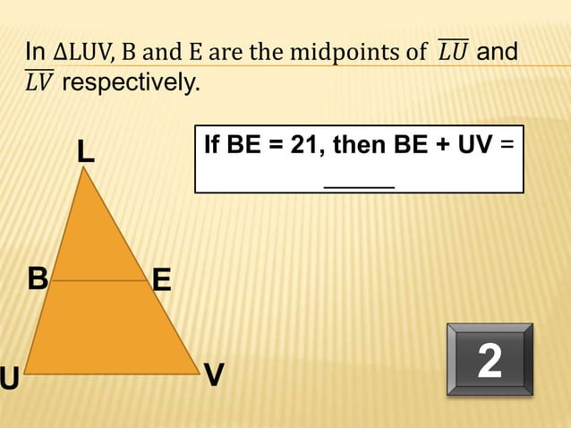 Midline theorem - Mathematics - Geometry | PPTX | Physics | Science