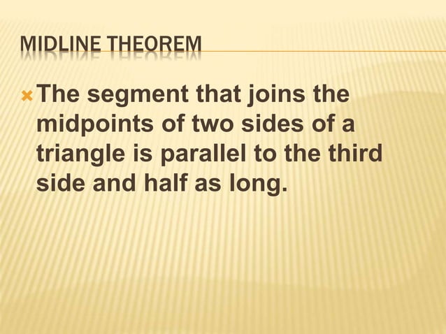 Midline theorem - Mathematics - Geometry | PPTX | Physics | Science
