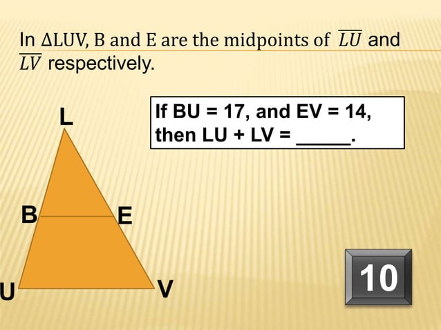 Midline theorem - Mathematics - Geometry | PPTX | Physics | Science