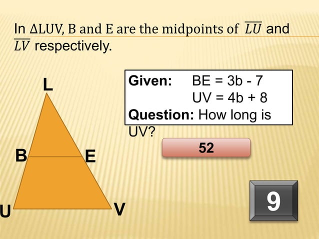 Midline theorem - Mathematics - Geometry | PPTX | Physics | Science
