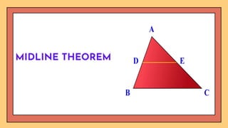 Midline Theorem grade 9 lesson powerpoint | PPTX