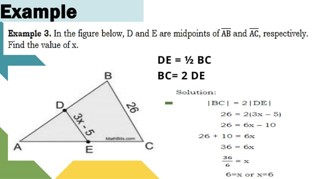 MIDLINE THEOREM (TRIANGLES) and PROBLEM SOLVING | PPT