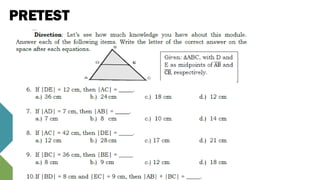 MIDLINE THEOREM (TRIANGLES) and PROBLEM SOLVING | PPT