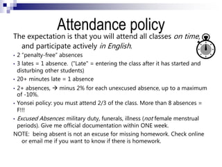 College English 1 - First Day | PPTX