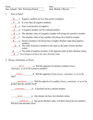Mid module 3 review | PDF