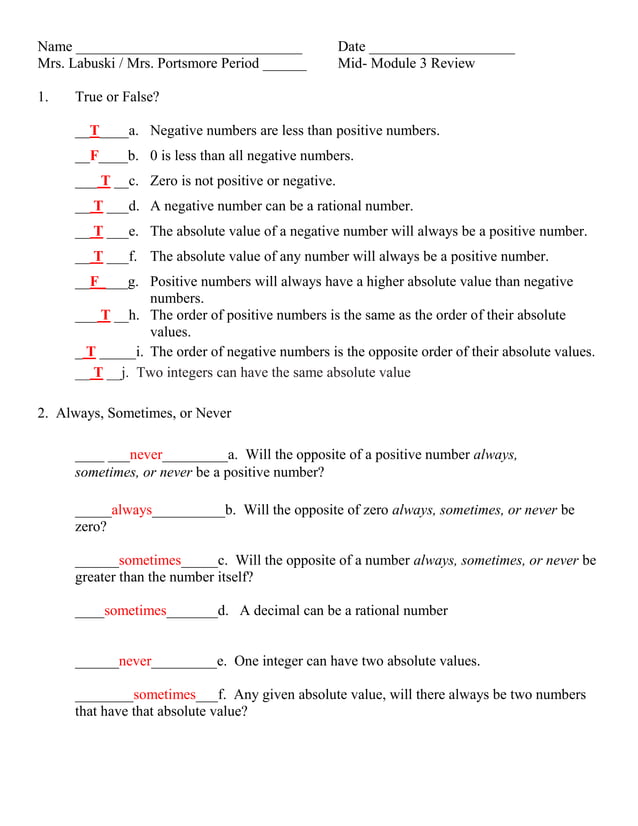 Mid module 3 review | PDF