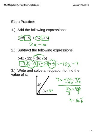 Mid module 3 review day 1 | PDF