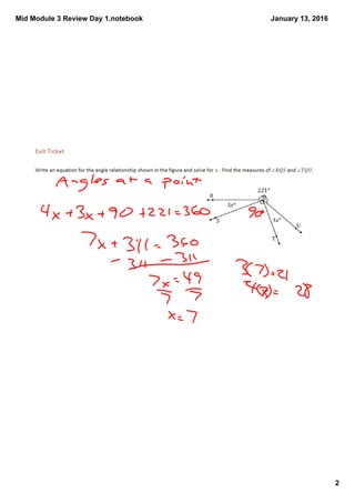 Mid module 3 review day 1 | PDF