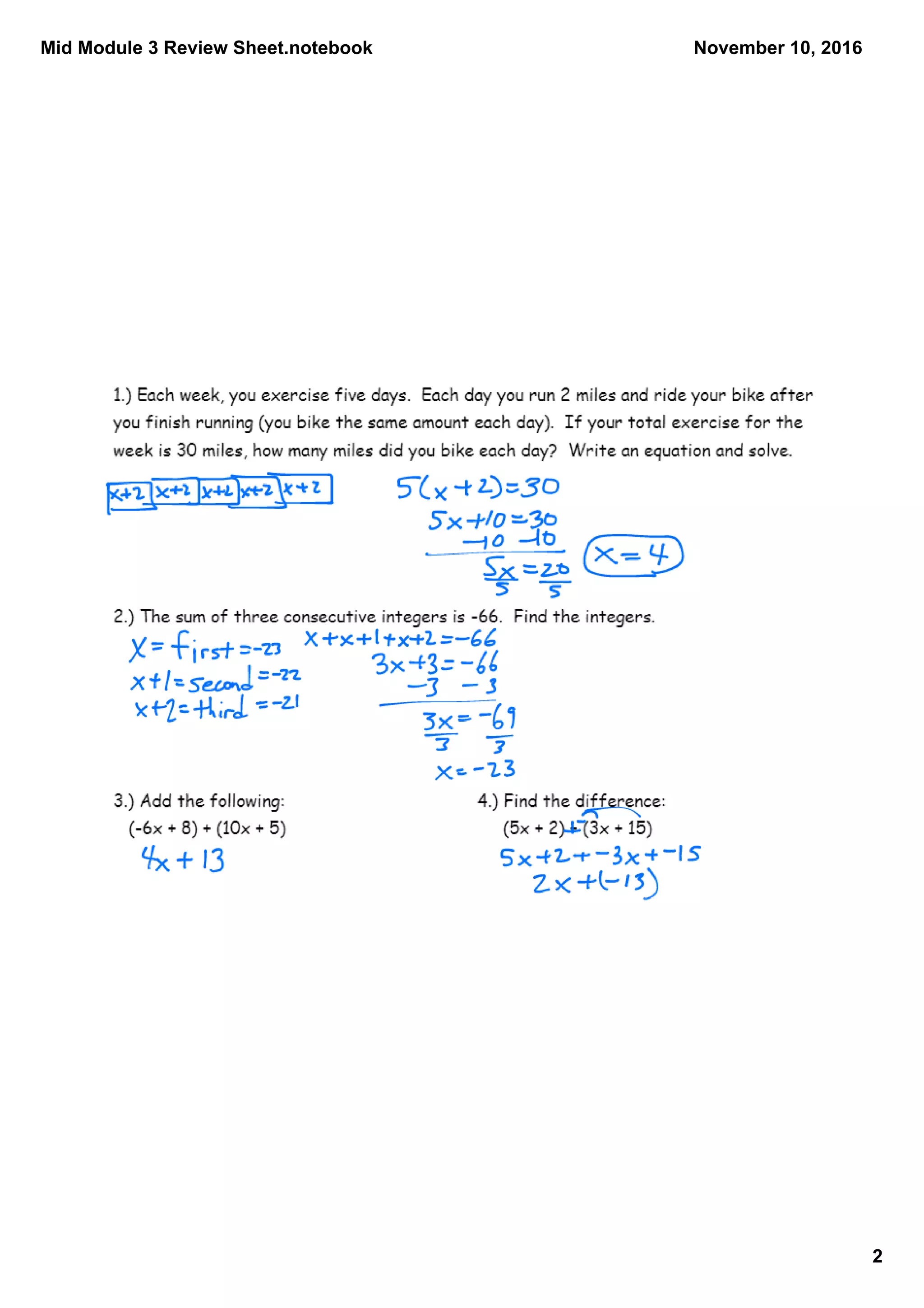 Mid module 3 review sheet | PDF