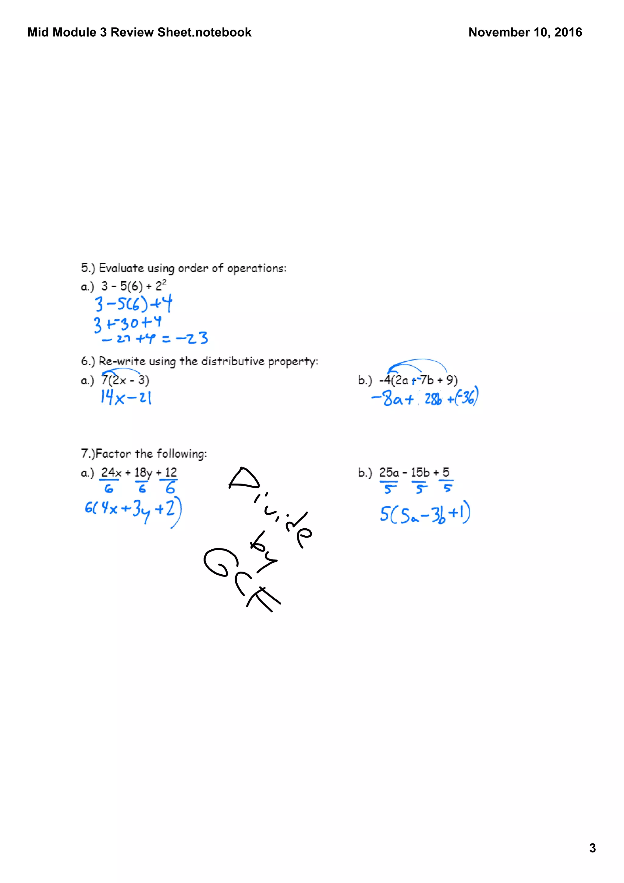 Mid module 3 review sheet | PDF | Education