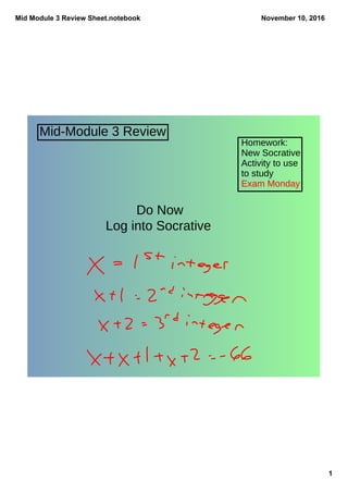Mid module 3 review sheet | PDF