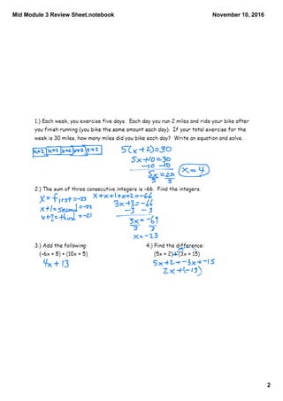 Mid module 3 review sheet | PDF