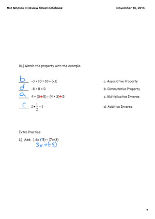 Mid module 3 review sheet | PDF