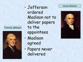 Midnight Judge Judicial Review & Intro To Jefferson Era | PPT