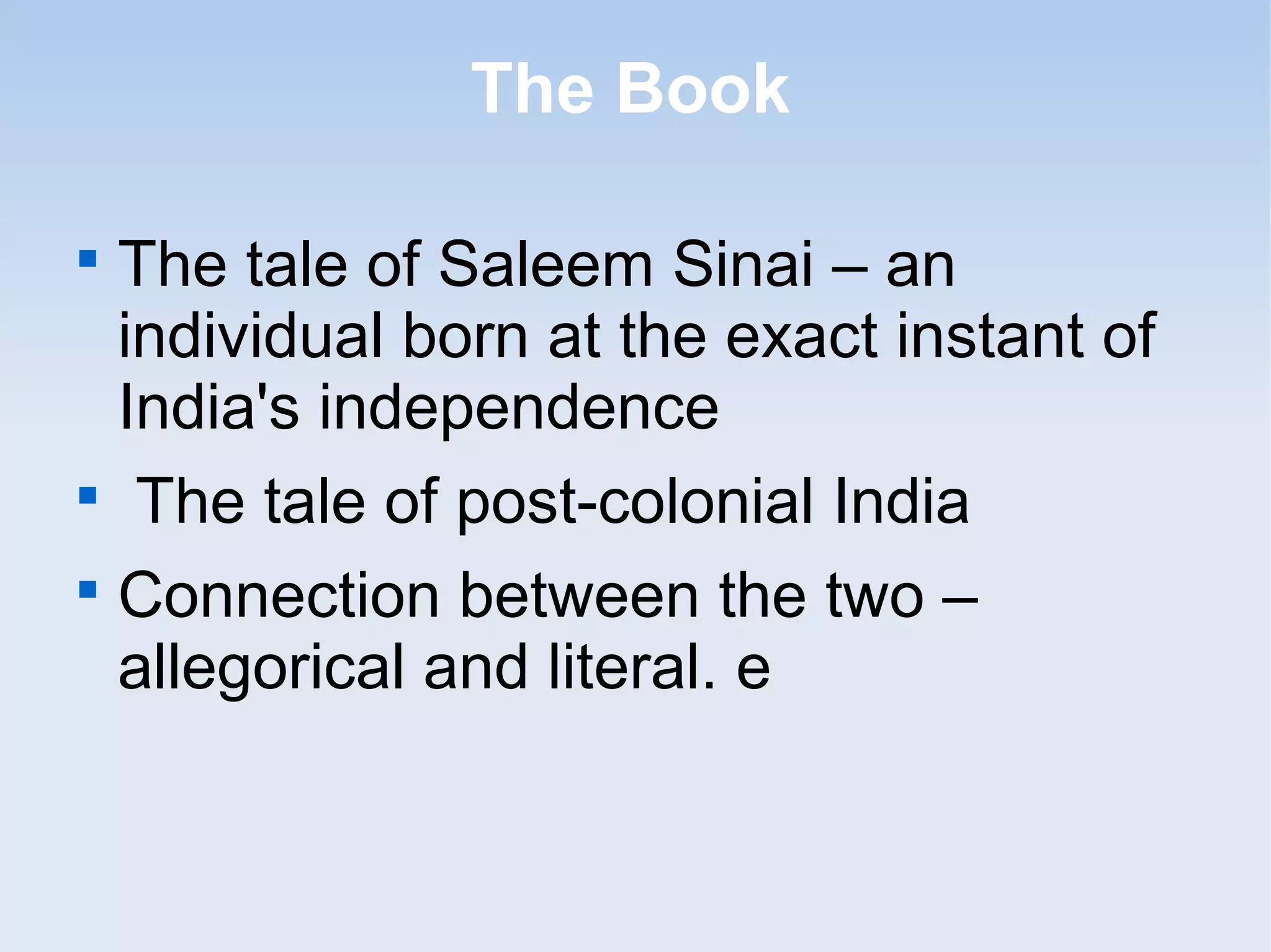 Midnight's children book | PPT