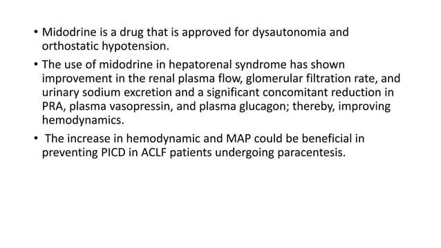 midodrine vs albumin to prevent paracentesis induced circulatory ...