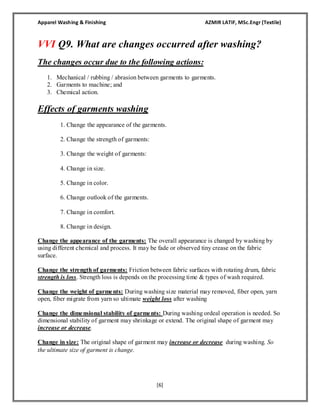 Apparel Washing and Finishing | PDF
