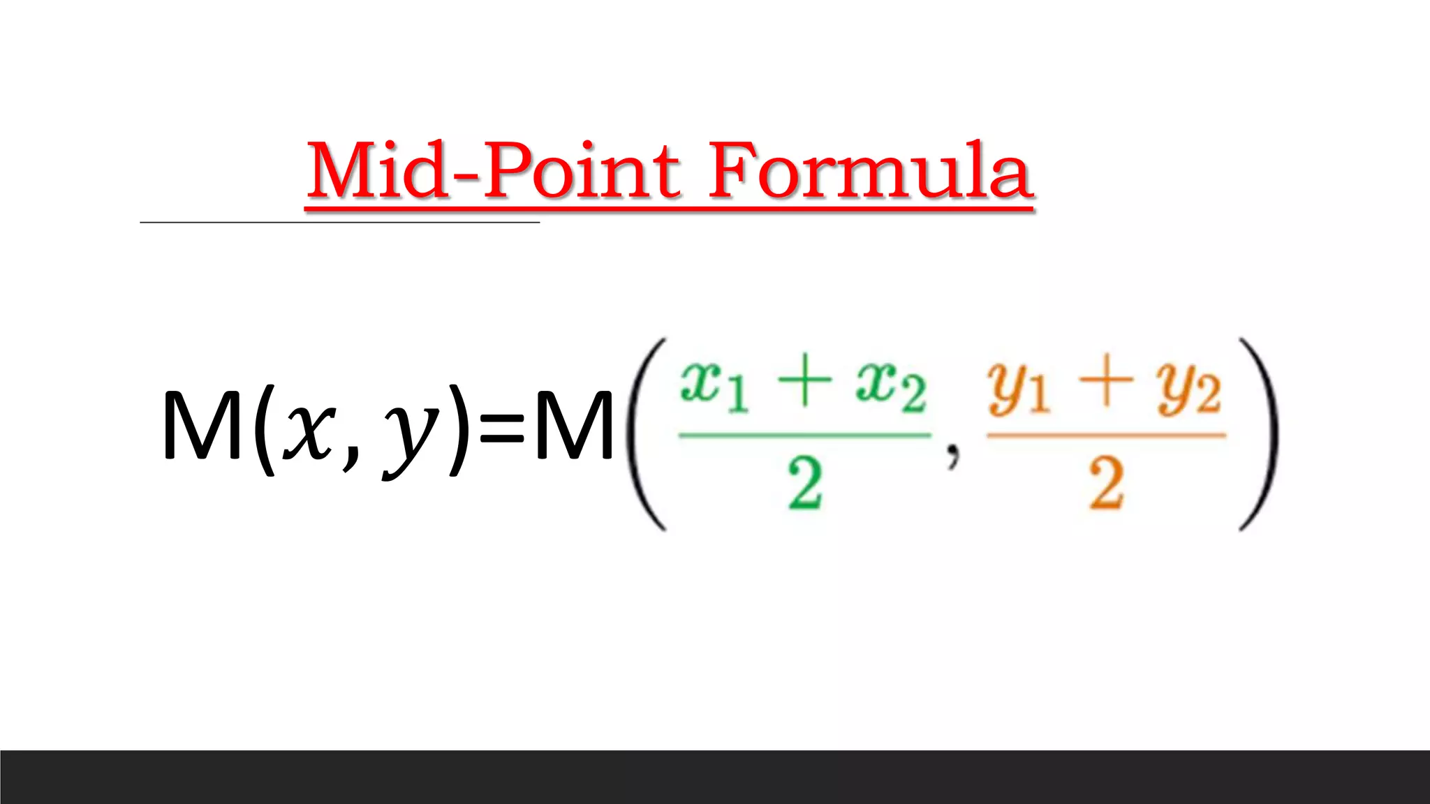 Mid Point Formula (Coordinate Geometry) Grade 9th | PPTX