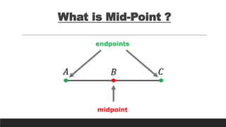 Mid Point Formula (Coordinate Geometry) Grade 9th | PPTX