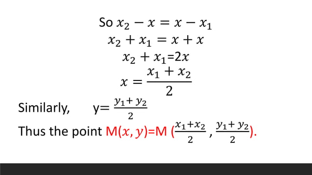 Mid Point Formula (Coordinate Geometry) Grade 9th | PPTX