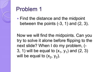 Midpoint & distance | PPTX