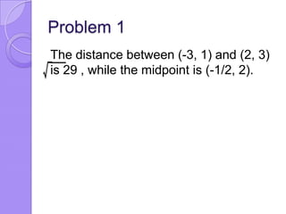 Midpoint & distance | PPTX
