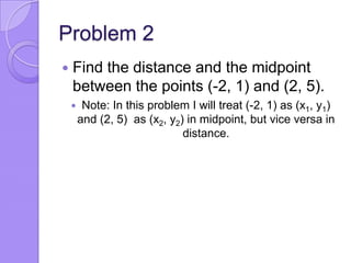 Midpoint & distance | PPTX