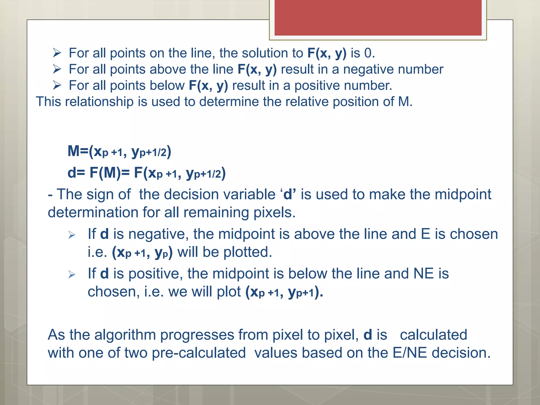 Mid point line Algorithm - Computer Graphics | PPTX | Computing ... Mid point line Algorithm - Computer Graphics | PPTX | Computing ...