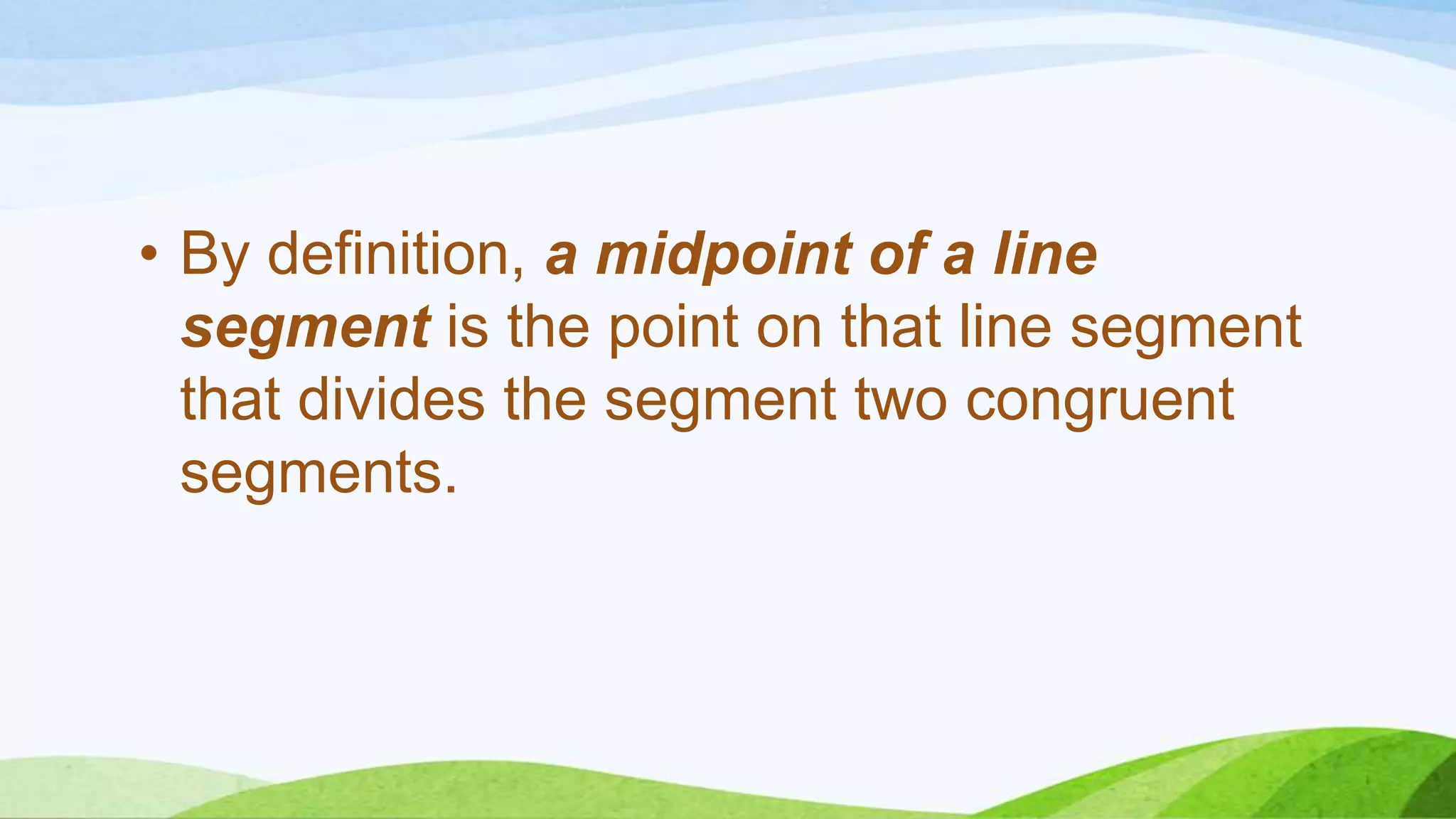 Midpoint of the line segment | PPTX