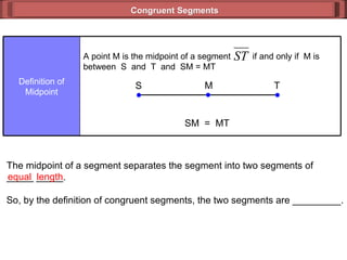 Congruent Segments Definition