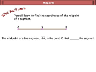 Midpoints (Geometry 2_5) | PPT
