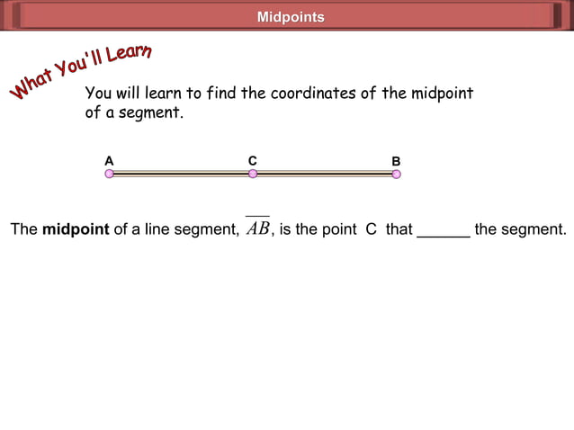 Midpoints (Geometry 2_5) | PPT