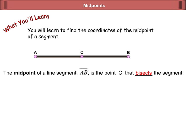 Midpoints (Geometry 2_5) | PPT