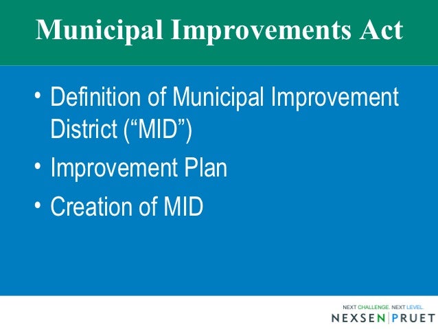 Municipal Improvement Districts