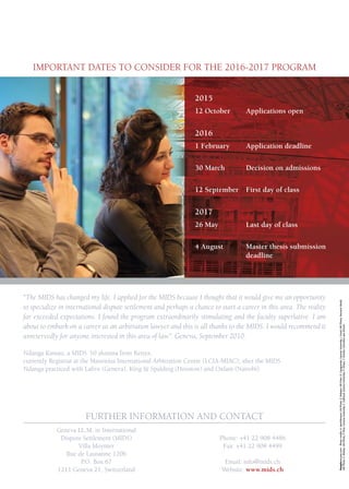 MIDS brochure 2016-17 | PDF