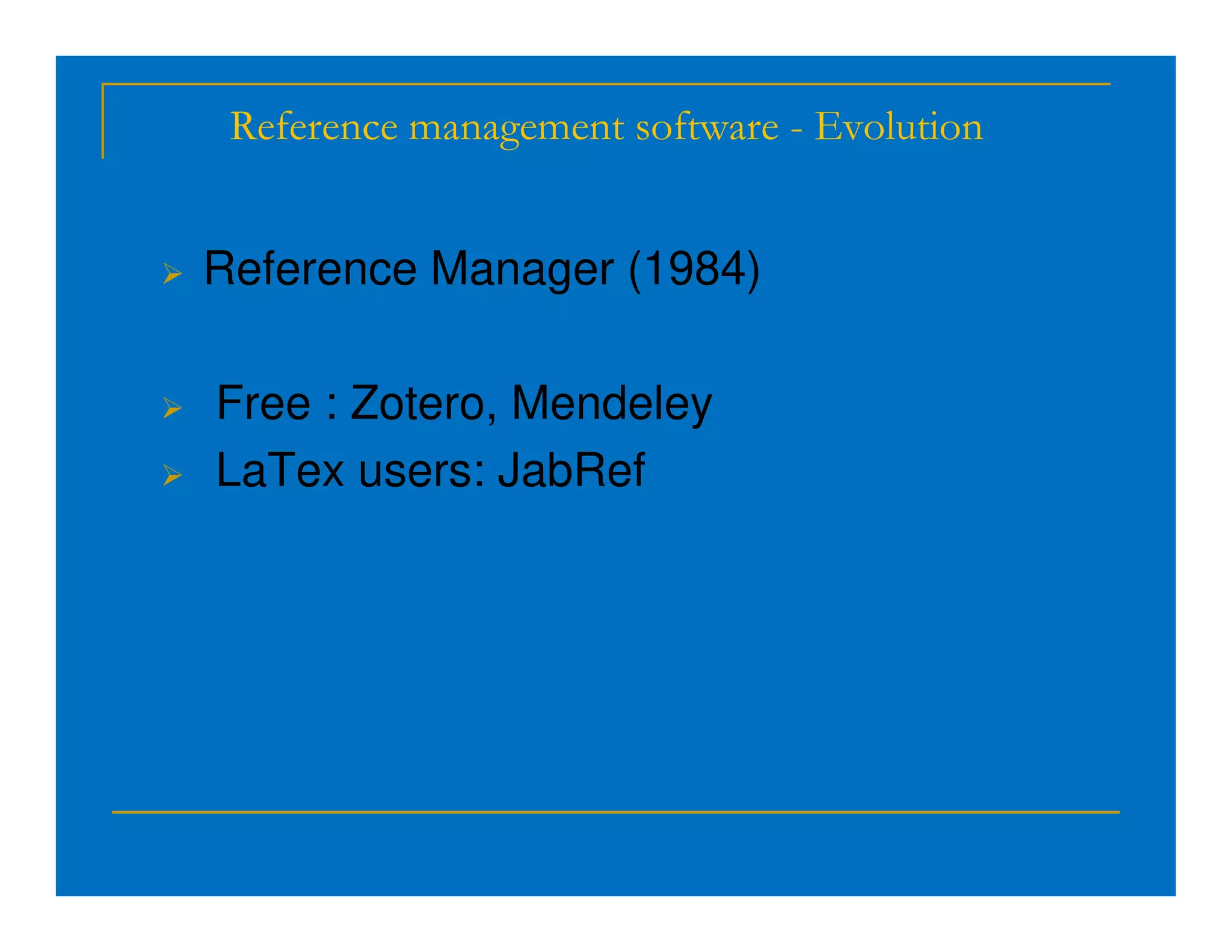 Reference Manager and Citation Styles | PDF