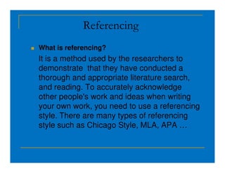 Reference Manager and Citation Styles | PDF