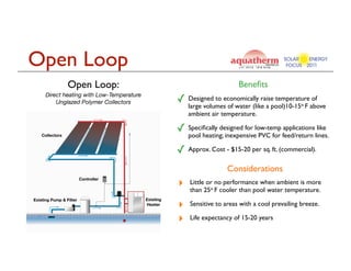 Solar Pool Heating: Open-Loop vs Closed-Loop | PDF