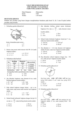 Mid semester genap kelas 8 smp tahun2013/ 2014 | PDF