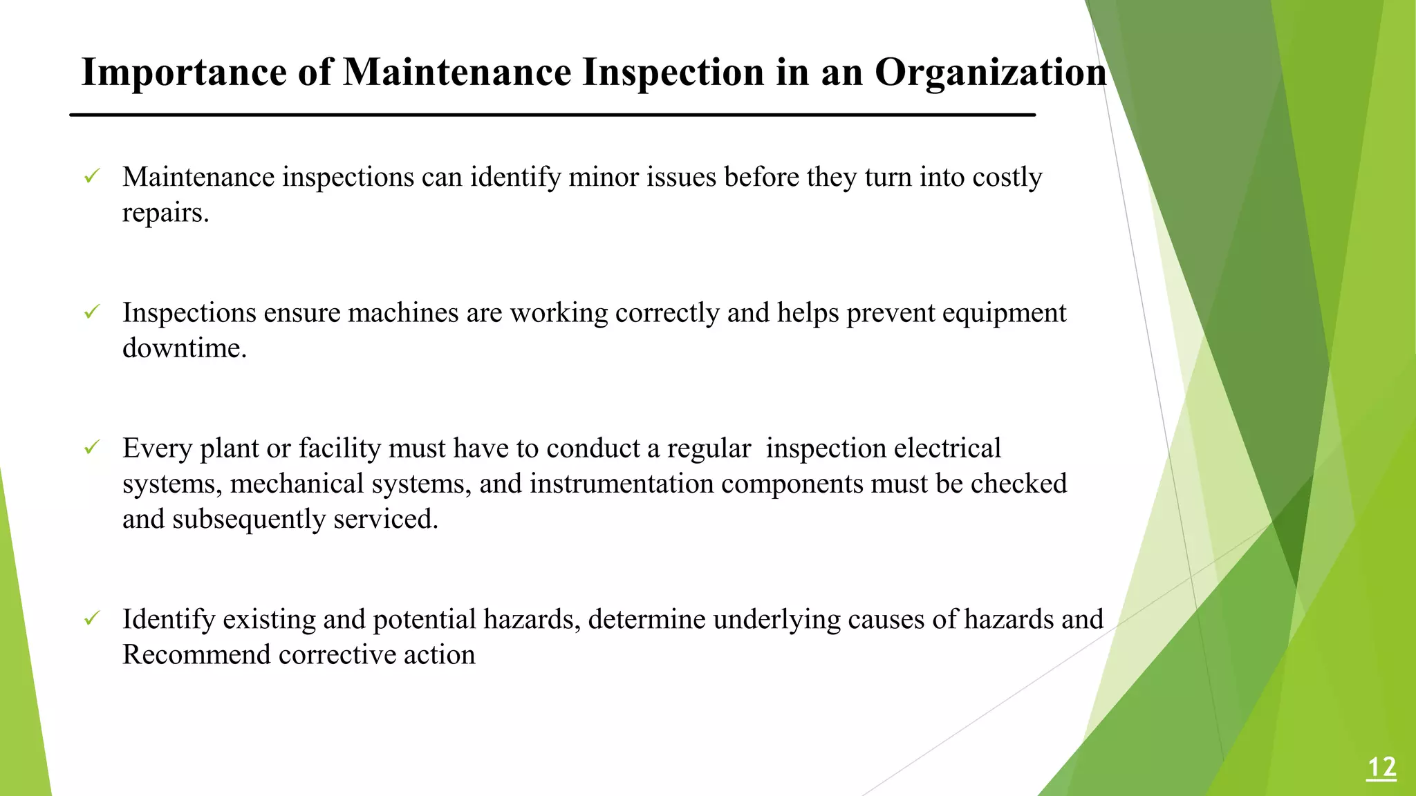Types of Maintenance Inspections and its importance for the ...