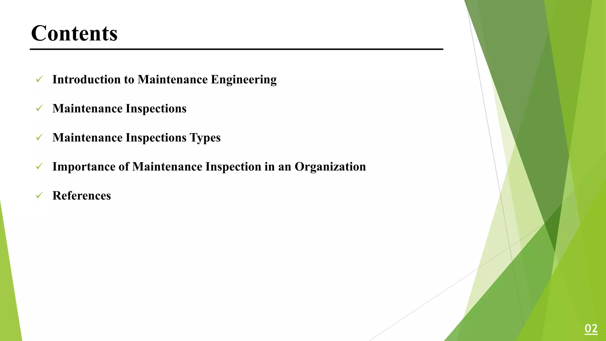 Types of Maintenance Inspections and its importance for the ...