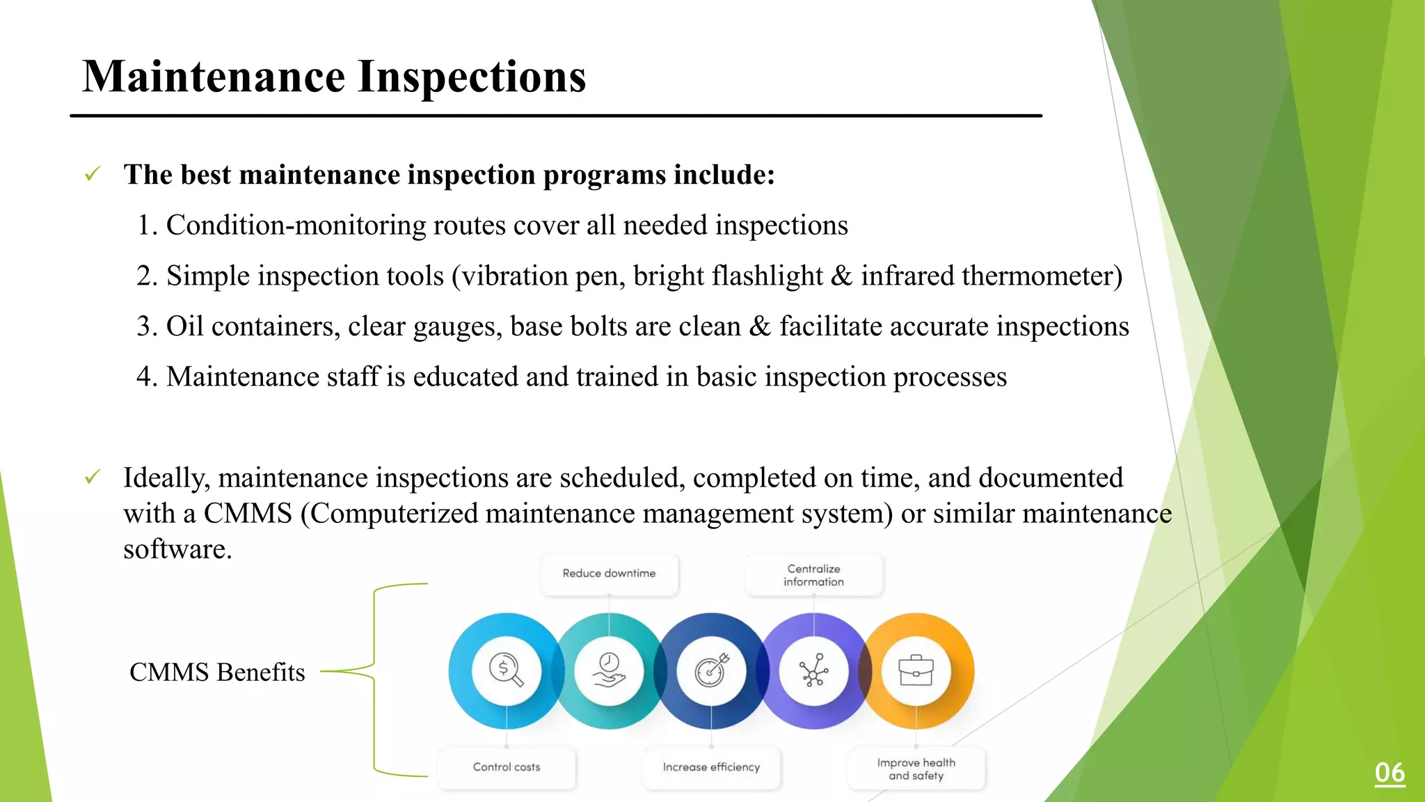 Types of Maintenance Inspections and its importance for the ...