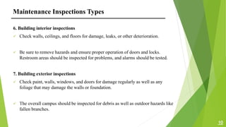 Types of Maintenance Inspections and its importance for the ...